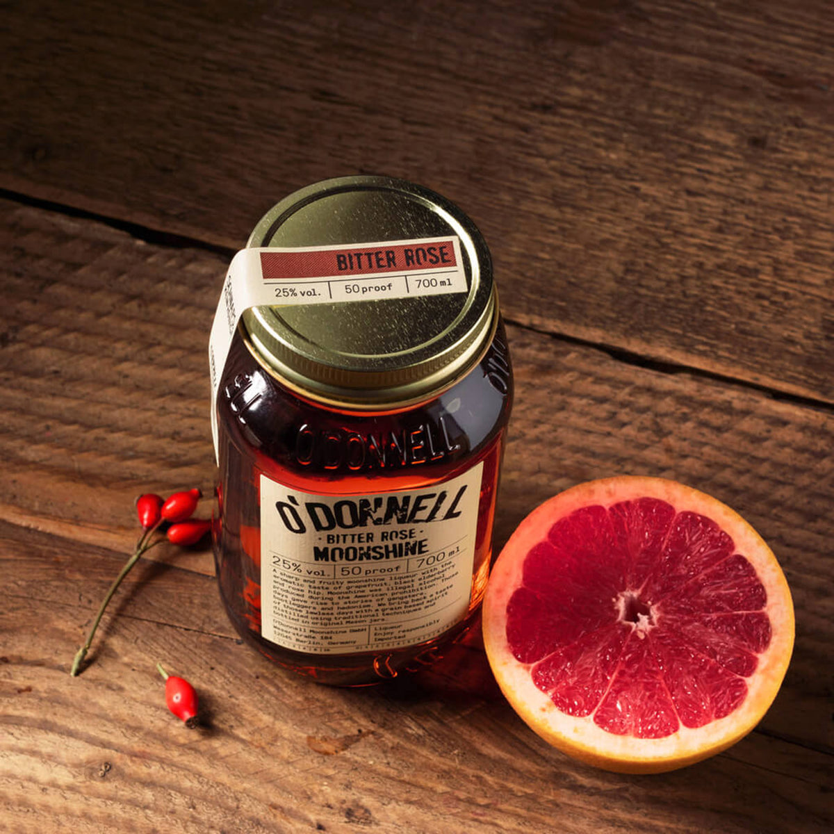 O'Donnell Moonshine BITTER ROSE 25%vol. 700ml | Grill-Wiese