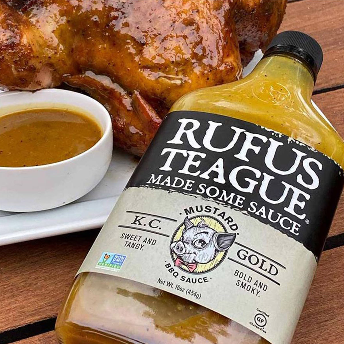RUFUS TEAGUE KC Gold Mustard BBQ-Sauce 15 oz. - Grill-Wiese | Grill-Wiese